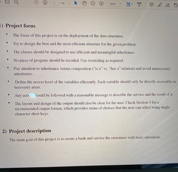 1) Project focus • . The focus of this project is on | Chegg.com