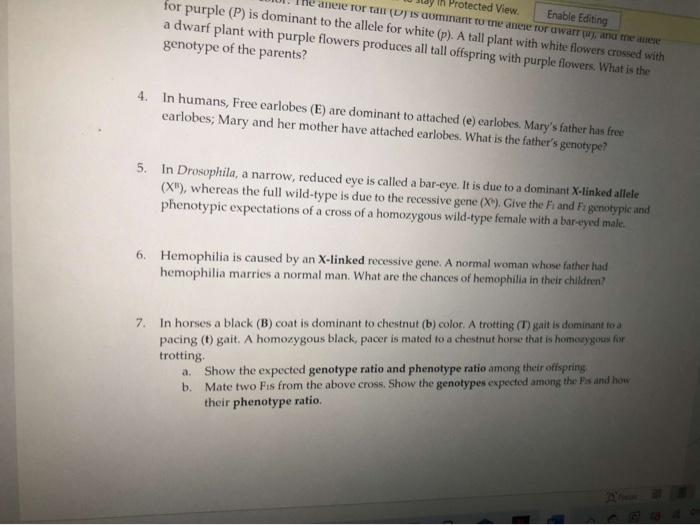 Solved Protected View Enable Editing dele Torta (DIS | Chegg.com