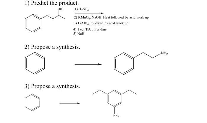 Solved 1) H2SO4 2) KMnO4,NaOH, Heat followed by acid work up | Chegg.com