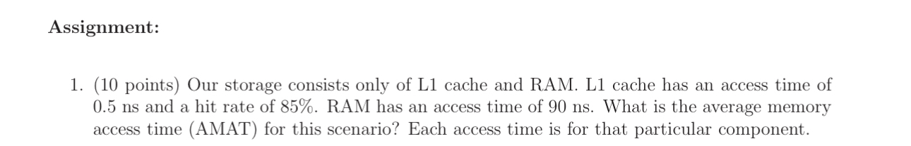 Solved Assignment:(10 ﻿points) ﻿Our storage consists only of | Chegg.com