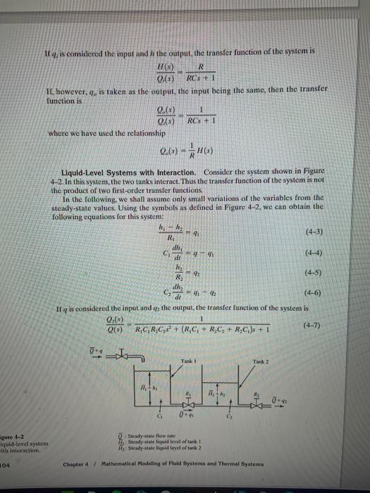 If qi is considered the input and h the output, the | Chegg.com
