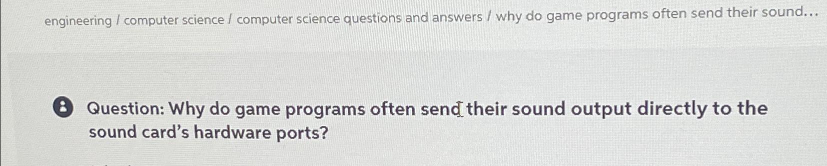 Solved engineering / ﻿computer science / ﻿computer science | Chegg.com