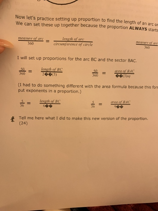Solved Now let's practice setting up proportion to find the | Chegg.com