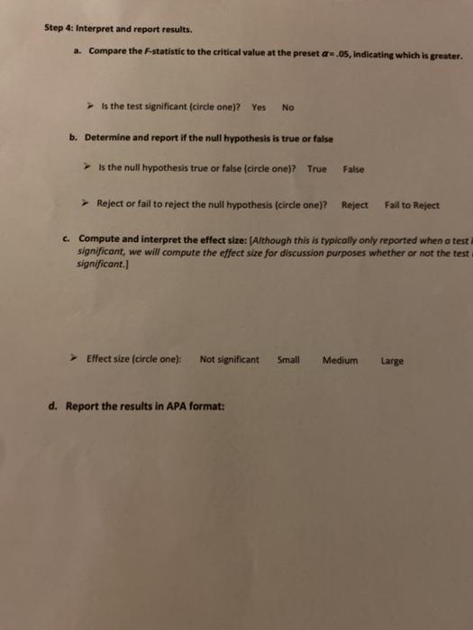 Solved Name: Date: Experimental Design and Statistical | Chegg.com