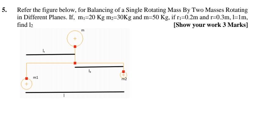 Solved 5. Refer the figure below, for Balancing of a Single | Chegg.com