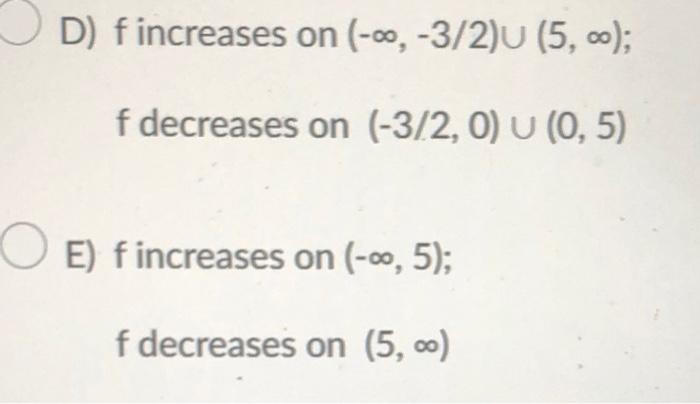 Solved Let f′(x)=100x(2x+3)(x−5).Use sign chart to determine | Chegg.com