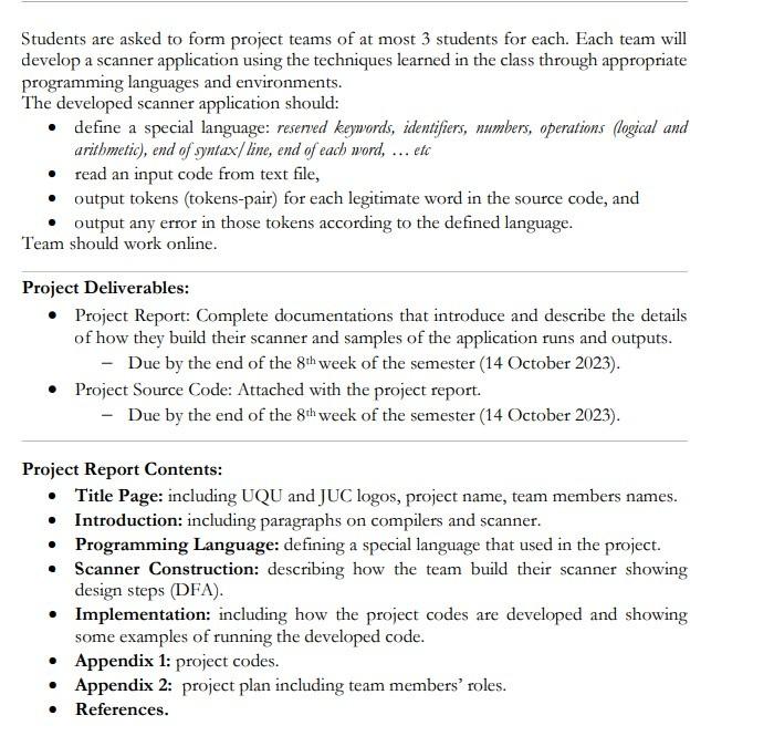 Solved Students are asked to form project teams of at most 3 | Chegg.com