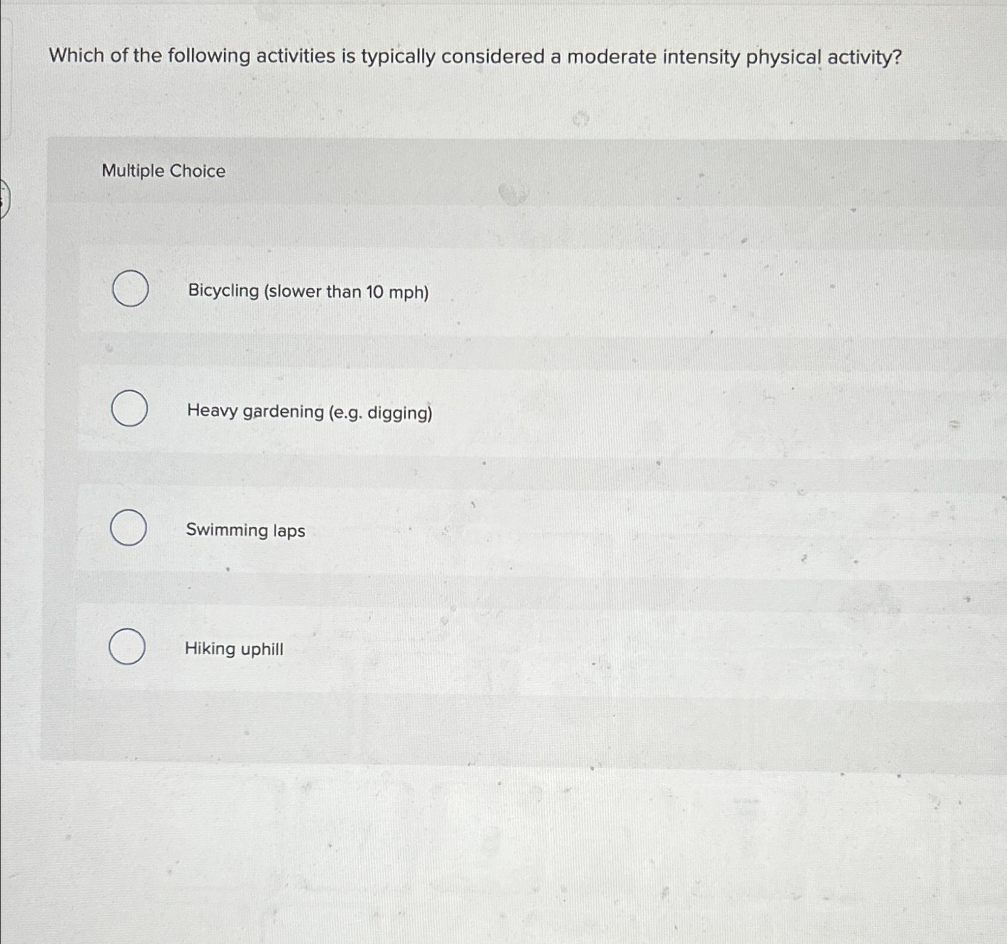 Solved Which of the following activities is typically | Chegg.com