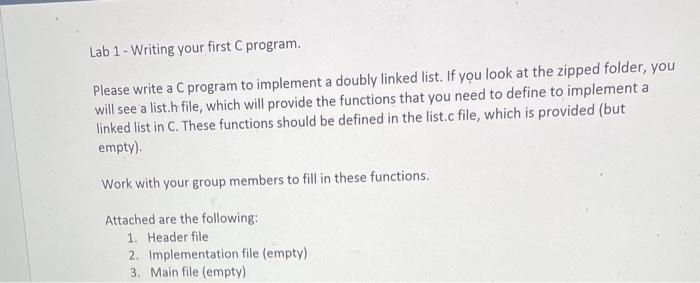 Solved Lab 1 Writing Your First C Program Please Write A