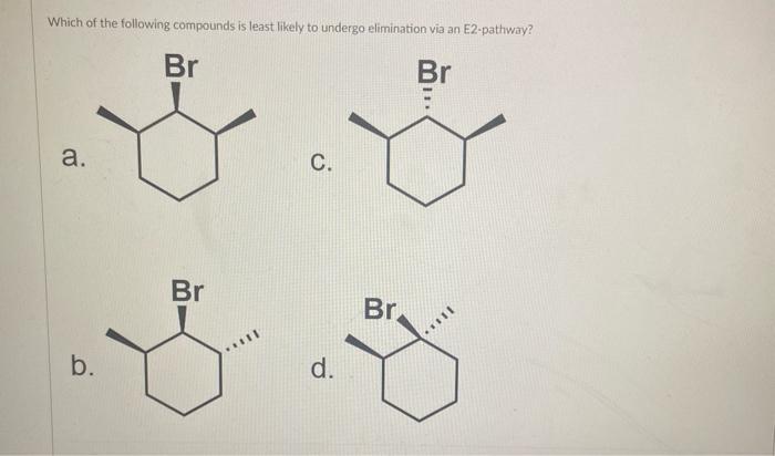 Solved Which of the following compounds is least likely to | Chegg.com