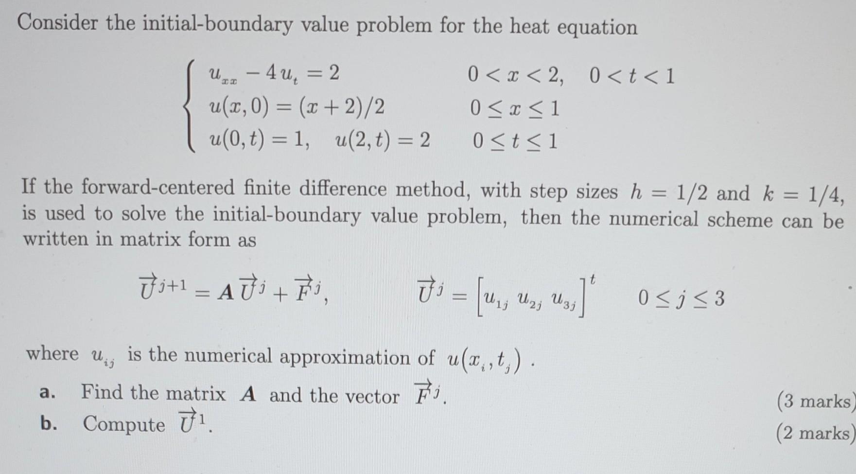 Solved Consider the initial-boundary value problem for the | Chegg.com