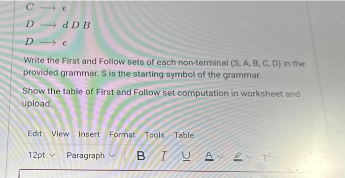 Solved FIRST sets calculation rules: 1. FIRST ′(x)={x} if x | Chegg.com