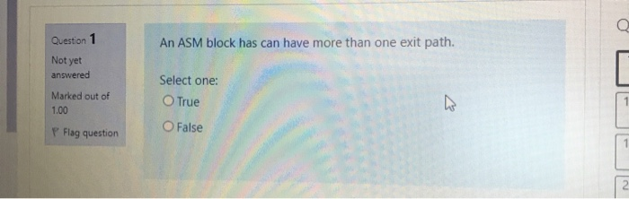 Solved a Question 1 An ASM block has can have more than one | Chegg.com