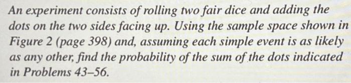 Sample Spaces and Events Consider an experiment of | Chegg.com