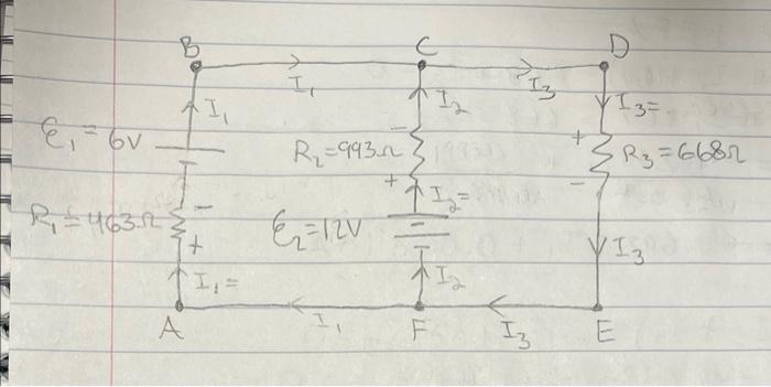 Solved i need help finding the currents in my circuit | Chegg.com