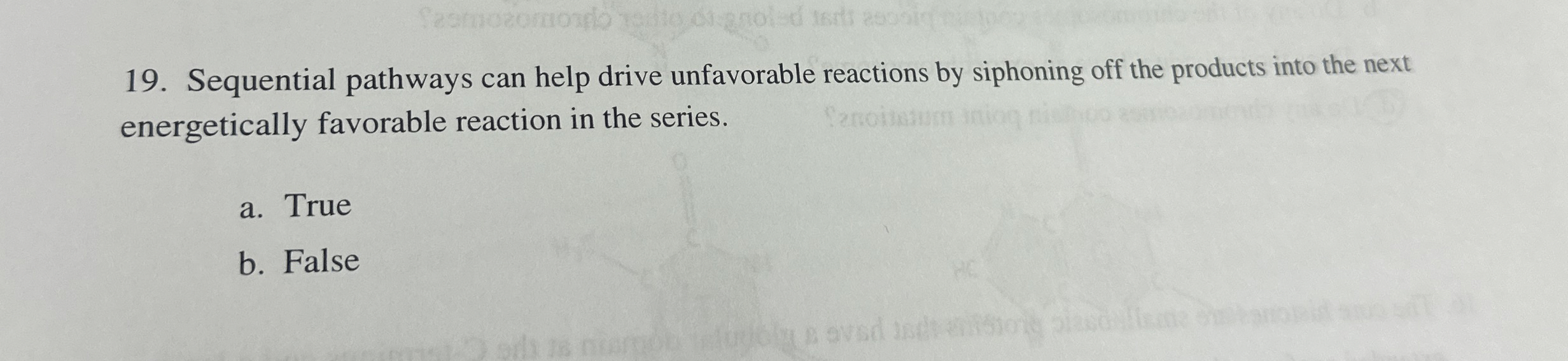 Solved Sequential pathways can help drive unfavorable | Chegg.com