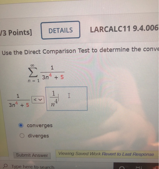 Solved 73 Points] DETAILS LARCALC11 9.4.006 Use the Direct | Chegg.com