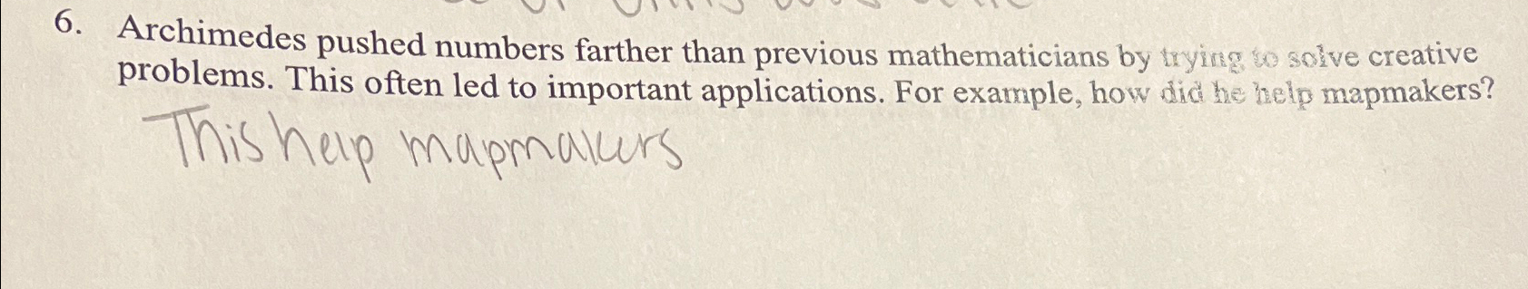 Solved Archimedes pushed numbers farther than previous | Chegg.com