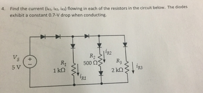 Solved 4. Find the current (iri, iR2, İR3) flowing in each | Chegg.com