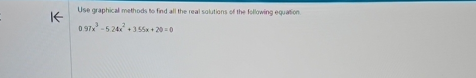 Solved Use graphical methods to find all the real solutions | Chegg.com