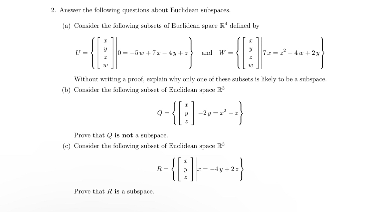 Answer the following questions about Euclidean | Chegg.com Answer the following questions about Euclidean | Chegg.com
