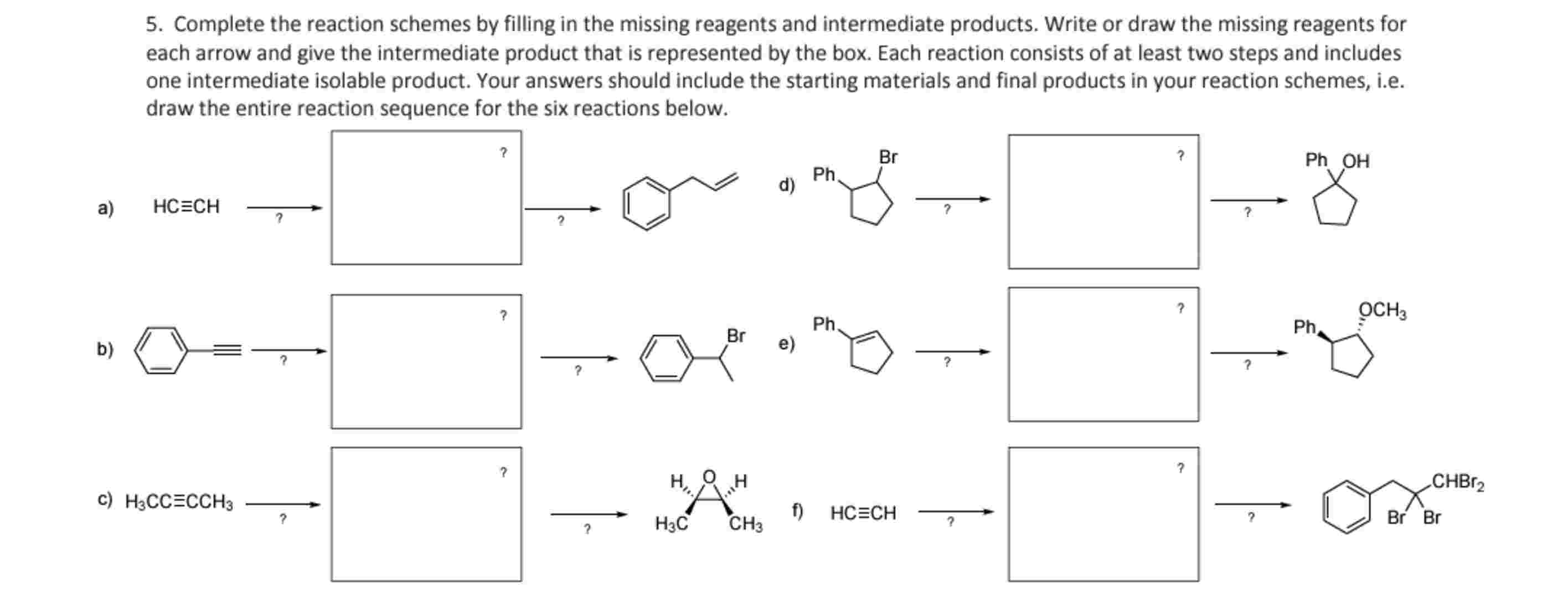 Solved Complete the reaction schemes by ﻿filling in ﻿the | Chegg.com