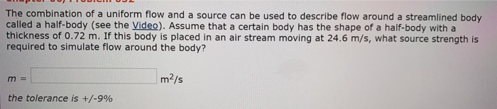 Solved The combination of a uniform flow and a source can be | Chegg.com