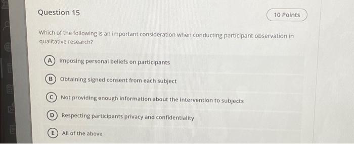 Solved What are the elements of informed consent from the | Chegg.com