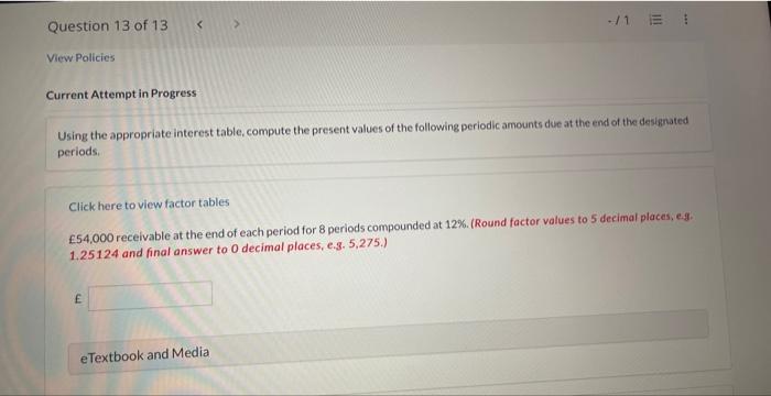 Solved Using the appropriate interest table, compute the | Chegg.com
