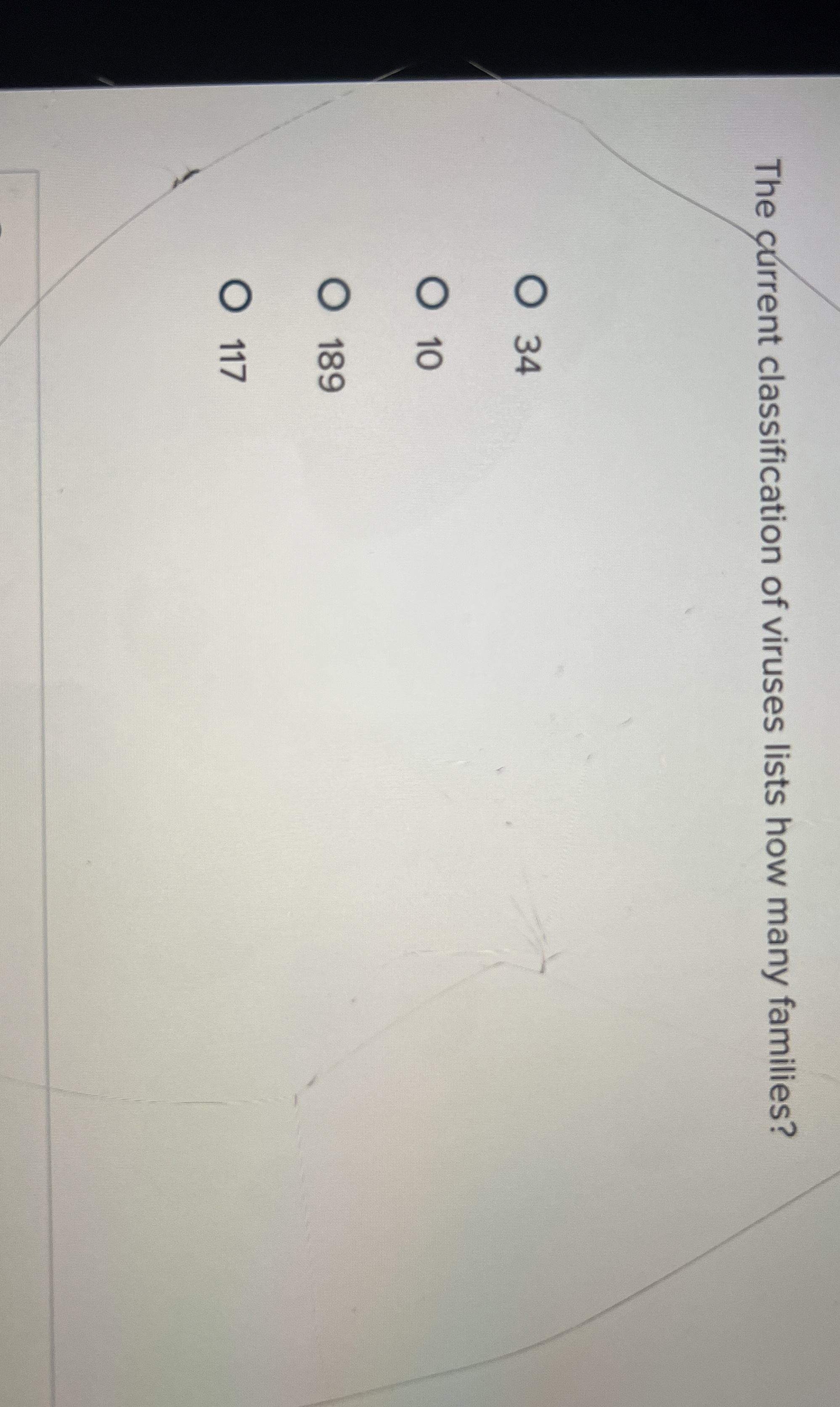 Solved The current classification of viruses lists how many | Chegg.com