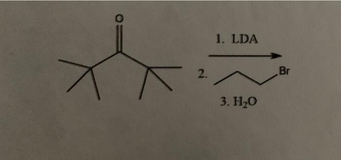 Solved 2. 1. LDA 3. H₂O Br | Chegg.com