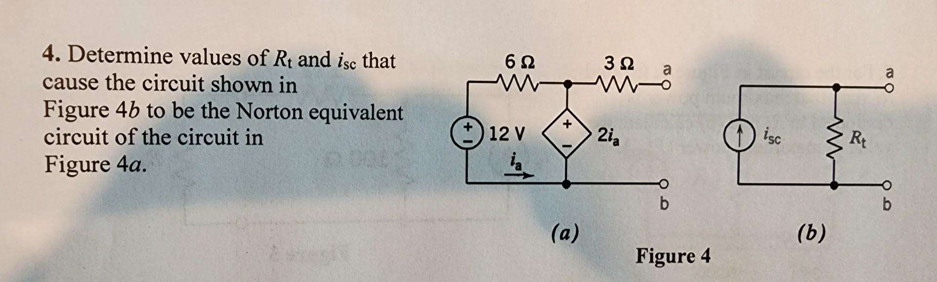 Solved 4. Determine values of Rt and isc that cause the | Chegg.com