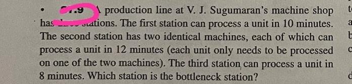 Solved C.g I production line at V. ﻿J. ﻿Sugumaran's machine | Chegg.com