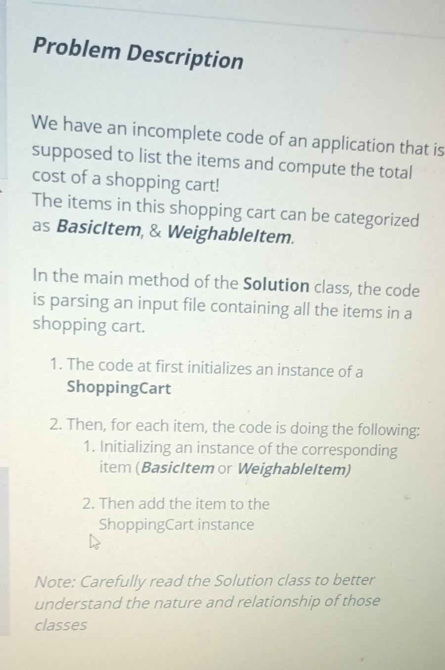 Solved Problem Description We have an incomplete code of an | Chegg.com