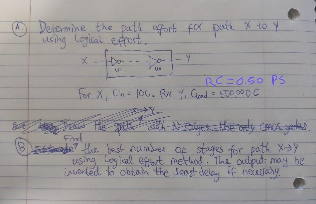 Solved А Determine the path effort for path x to y using | Chegg.com