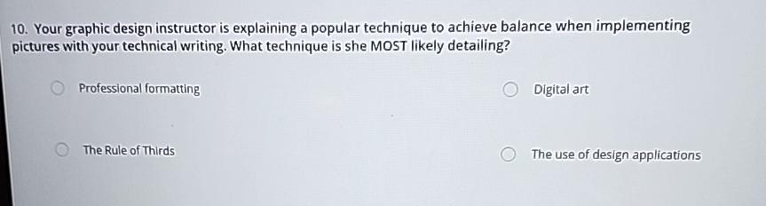 Solved Your graphic design instructor is explaining a | Chegg.com
