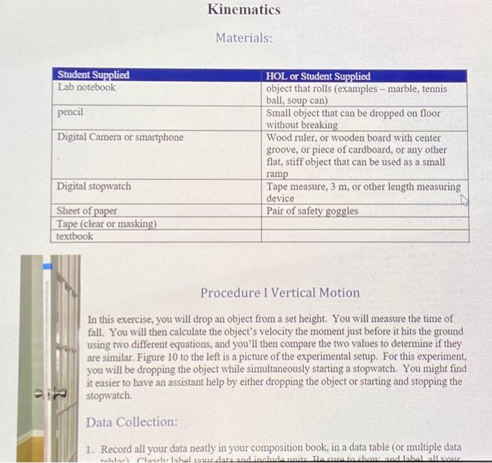 In this exercise, you will drop an object from a set | Chegg.com