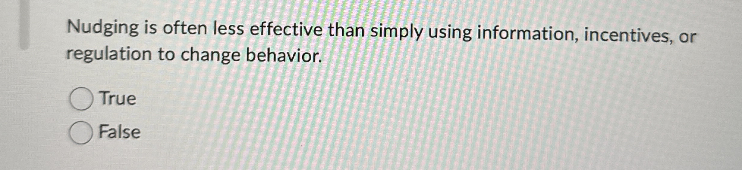 Solved Nudging is often less effective than simply using | Chegg.com