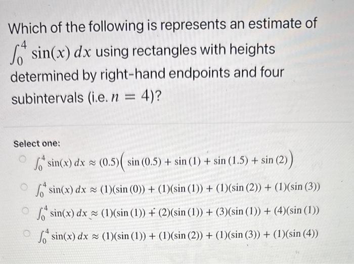 Solved Which of the following is represents an estimate of | Chegg.com