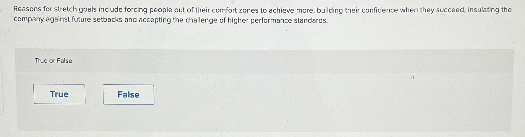Solved Reasons for stretch goals include forcing people out | Chegg.com