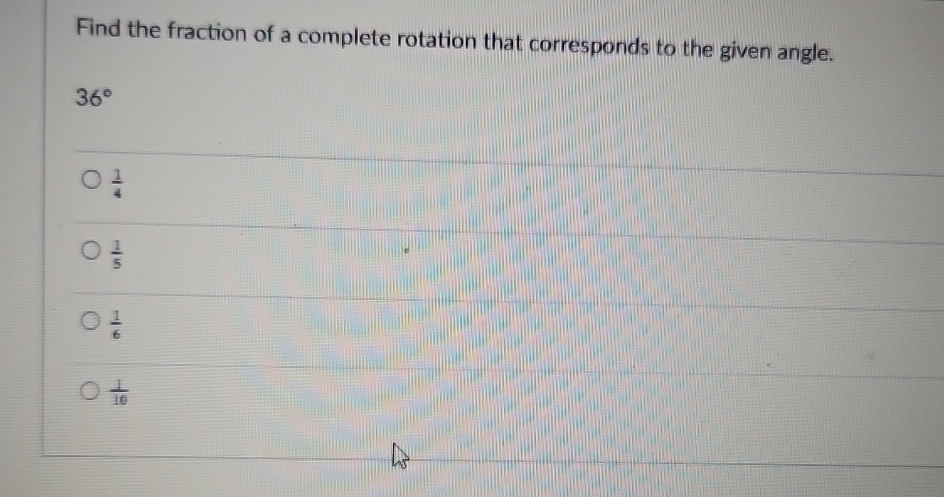 Solved Find the fraction of a complete rotation that | Chegg.com