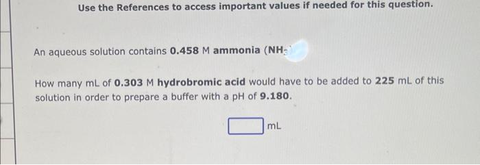 Solved A buffer solution contains 0.202M ammonium bromide | Chegg.com