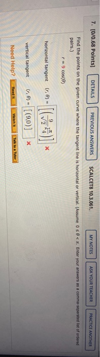 Solved SCALCETS 10.3.061. MY NOTES ASK YOUR TEACHER PRACTICE | Chegg.com