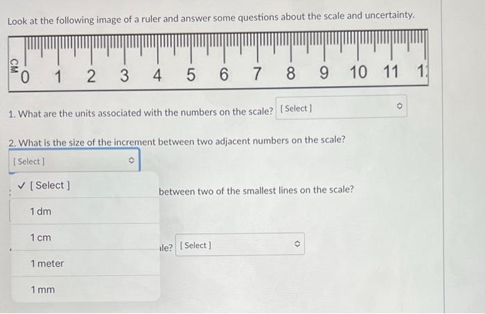 Solved Look at the following image of a ruler and answer | Chegg.com