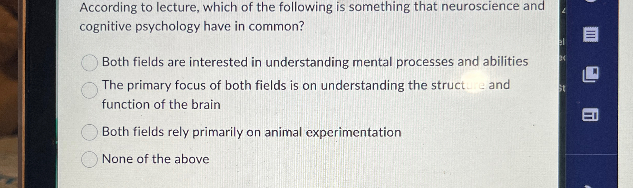 Solved According to lecture, which of the following is | Chegg.com