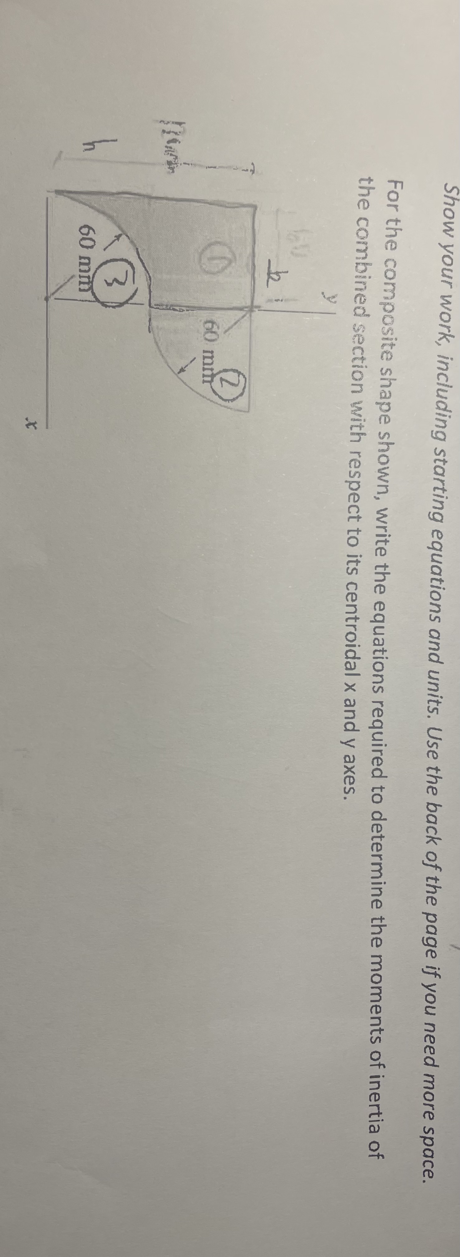 Solved Solve using matlab script: For the composite shape | Chegg.com