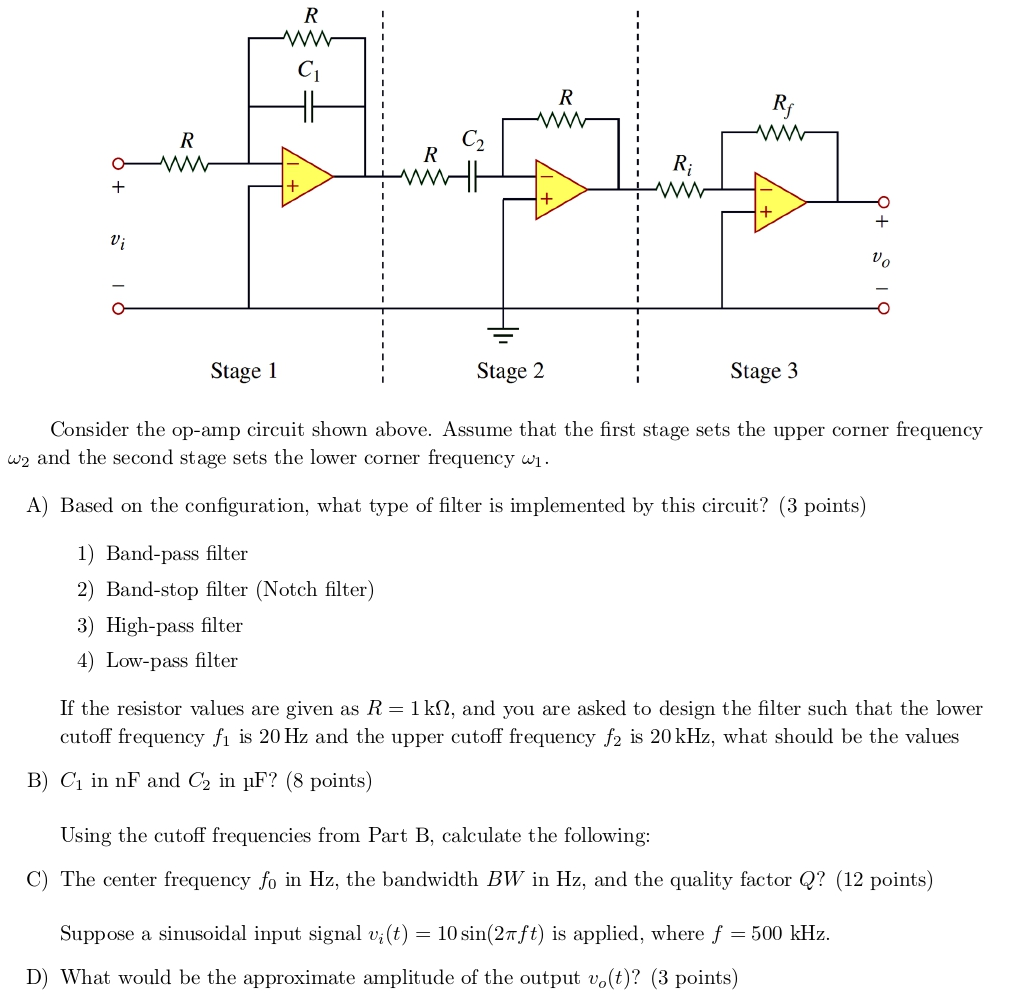 Consider the op-amp circuit shown above. Assume that | Chegg.com