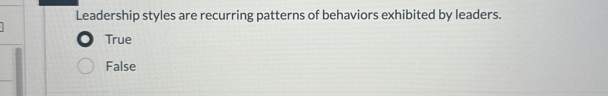 Solved Leadership styles are recurring patterns of behaviors | Chegg.com