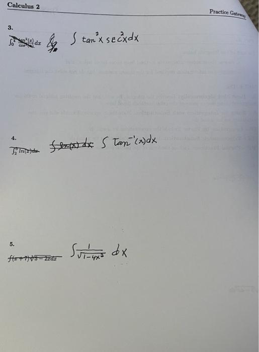 Solved For each of the integrals below, a. choose the | Chegg.com