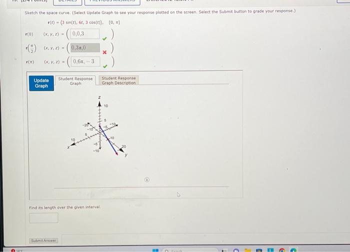 Solved 5ketch the space curve. (Select Update Graph to see | Chegg.com